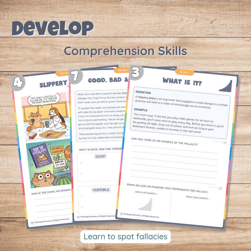 Slippery Slope Fallacy Activity Pack – Duchess and Bruno