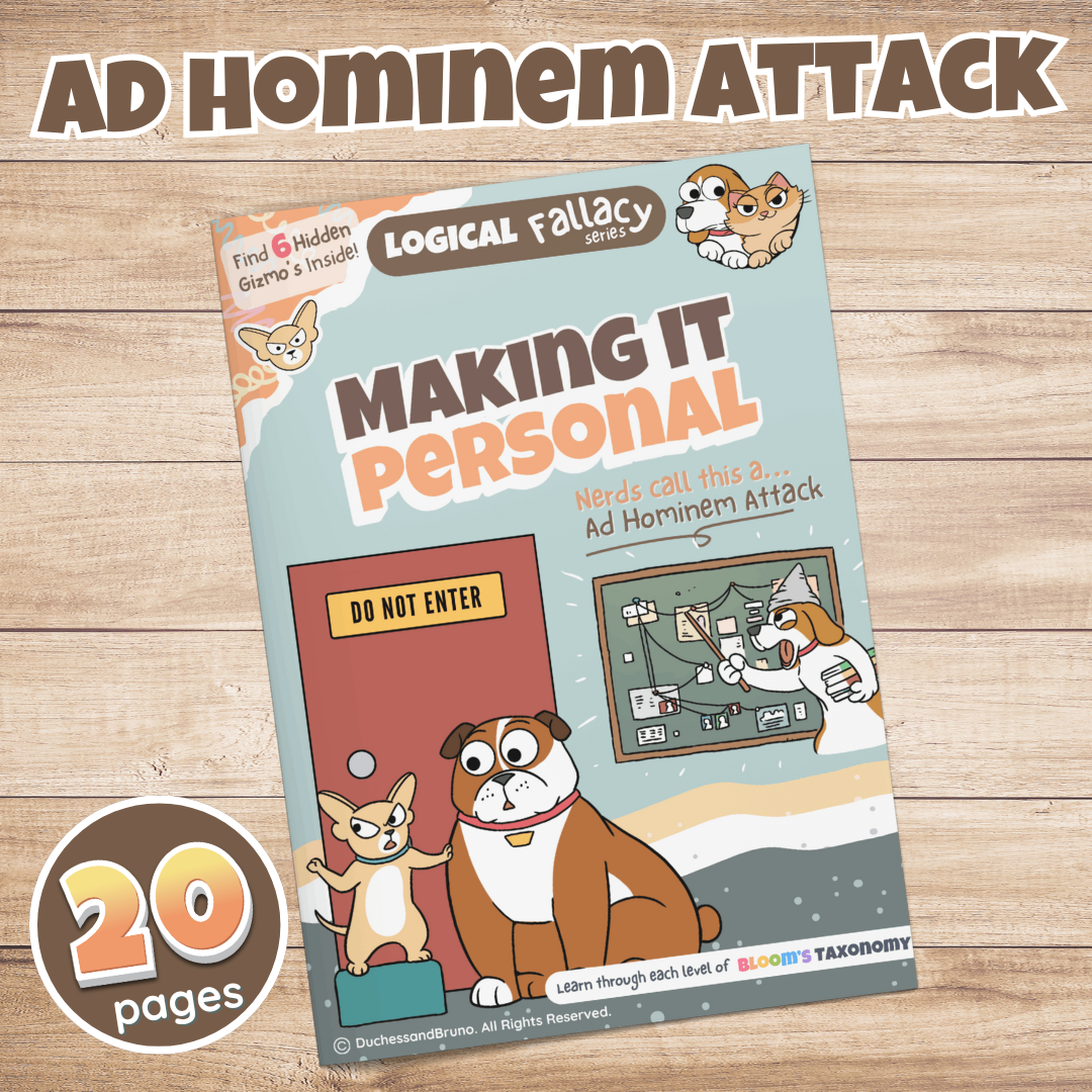 Ad hominem Attack Fallacy Activity Pack – Duchess and Bruno